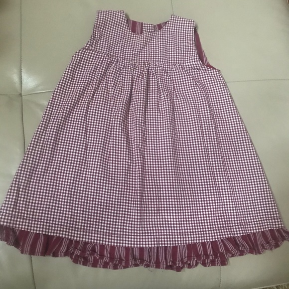 Wheat | Dresses | Wheat Gingham Dress With Ruffle Hem Size | Poshmark